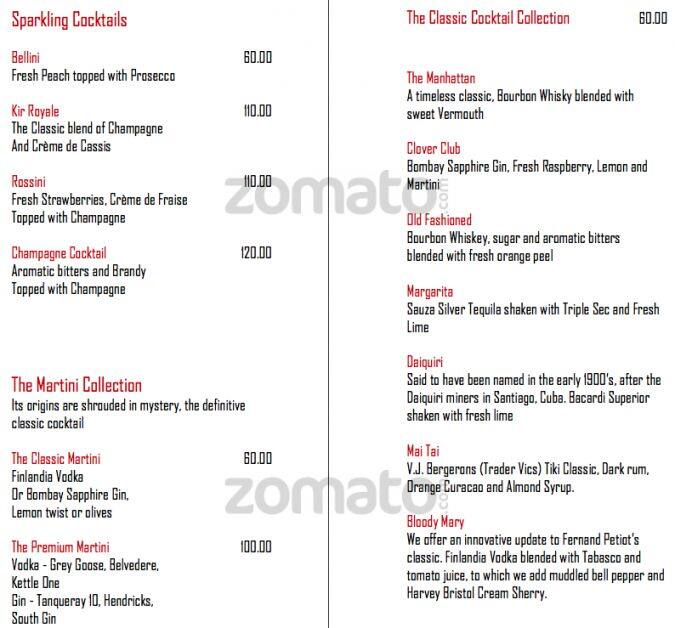 Menu at One On One pub & bar, Dubai