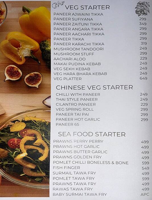 Menu of Aditya Restaurant & Bar, Old Panvel, Navi Mumbai