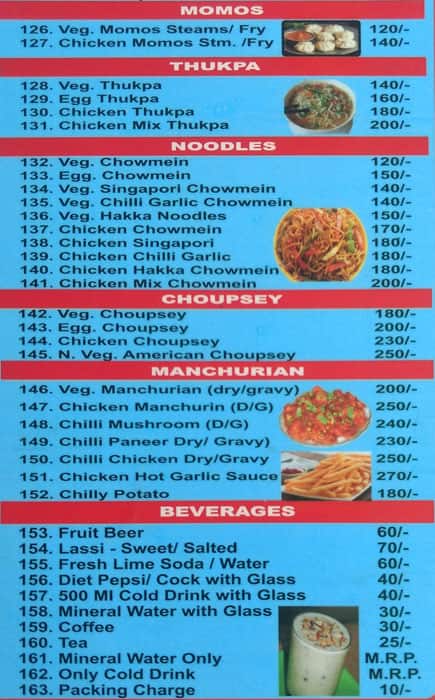 Menu at Mehak Restaurant, Delhi, Stall No 8