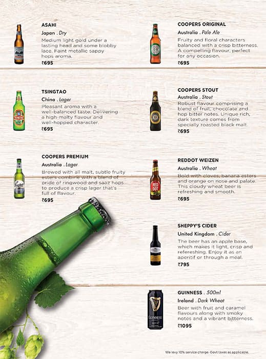 Menu at The Beer Cafe, Thane, Ground Floor-04