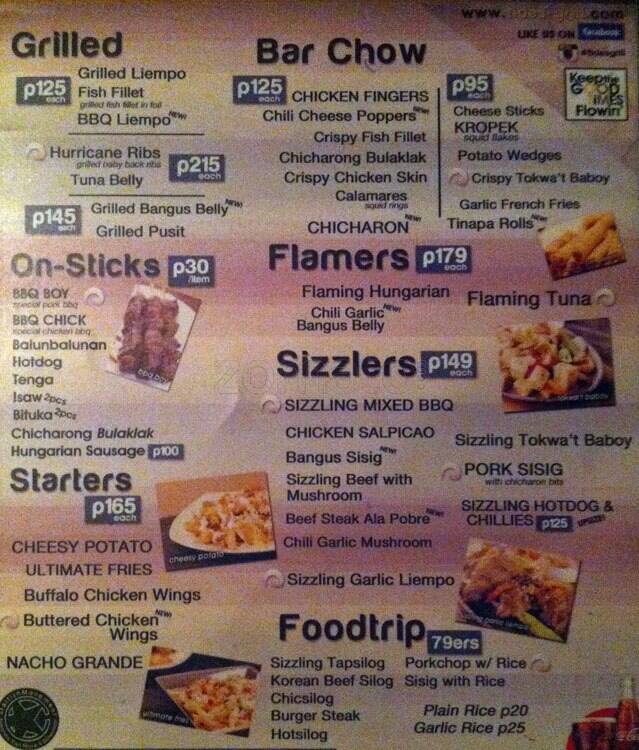 Menu at E Ways Tagaytay restaurant, Tagaytay