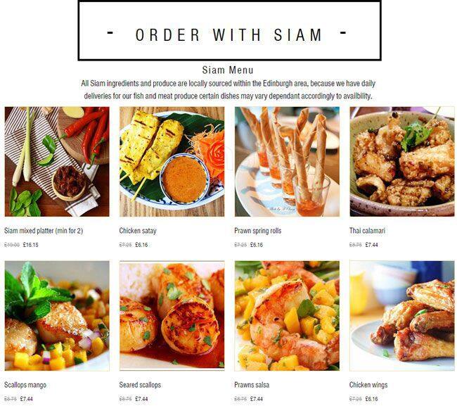 Siam Restaurant and Bar Menu, Menu for Siam Restaurant and Bar ...