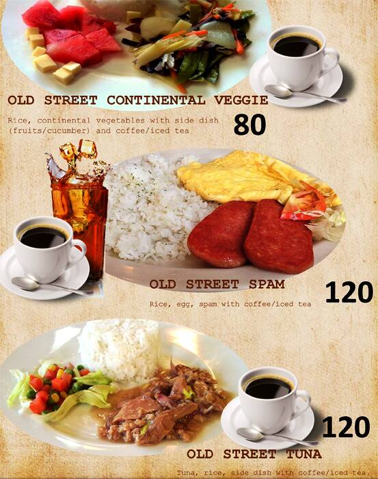 Menu at Old Street Cafe, Lapu-Lapu City, D.Macapagal Highway