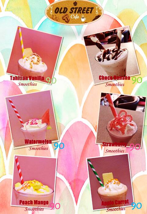 Menu at Old Street Cafe, Lapu-Lapu City, D.Macapagal Highway