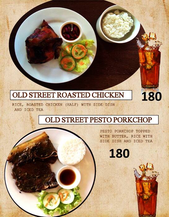 Menu at Old Street Cafe, Lapu-Lapu City, D.Macapagal Highway