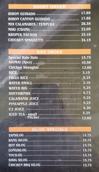 Menu at Special Lomi Restaurant, Abu Dhabi