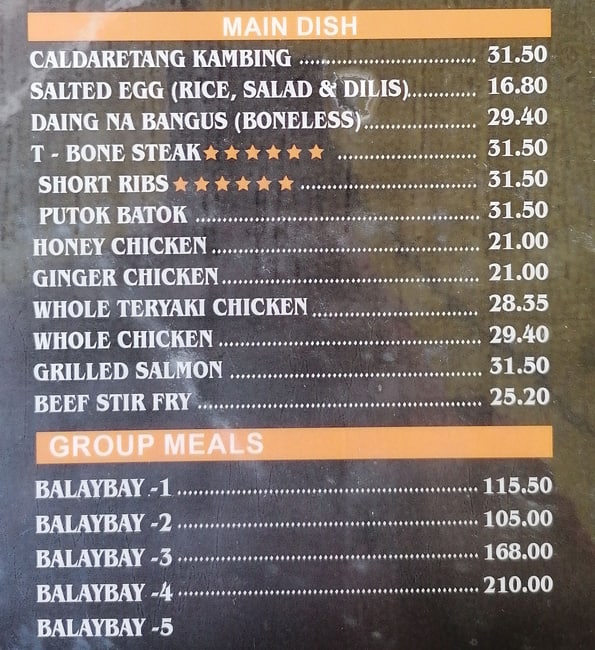 Menu at Special Lomi Restaurant, Abu Dhabi