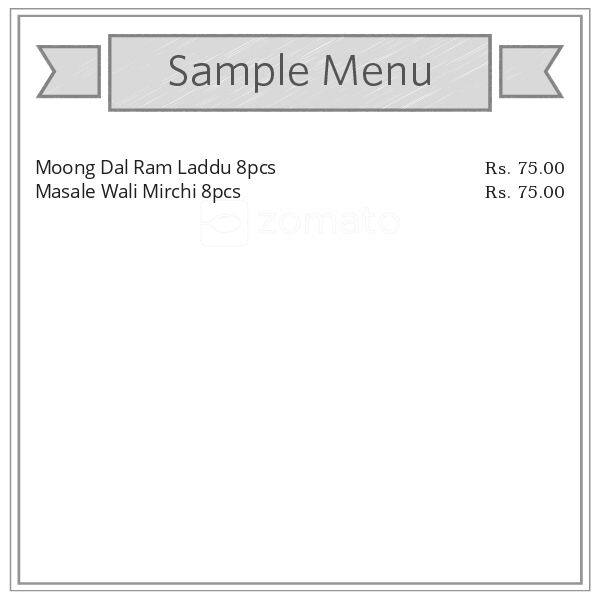 Menu of Baba Ram Laddo Corner, Amar Colony, New Delhi