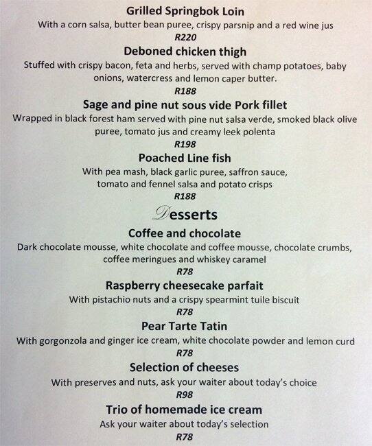 The Restaurant at Clos Malverne, Stellenbosch, Cape Town - Zomato SA