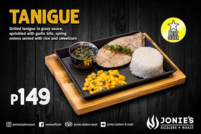 Menu at Jonie's Sizzlers & Roast restaurant, Mandaue City, Insular Square