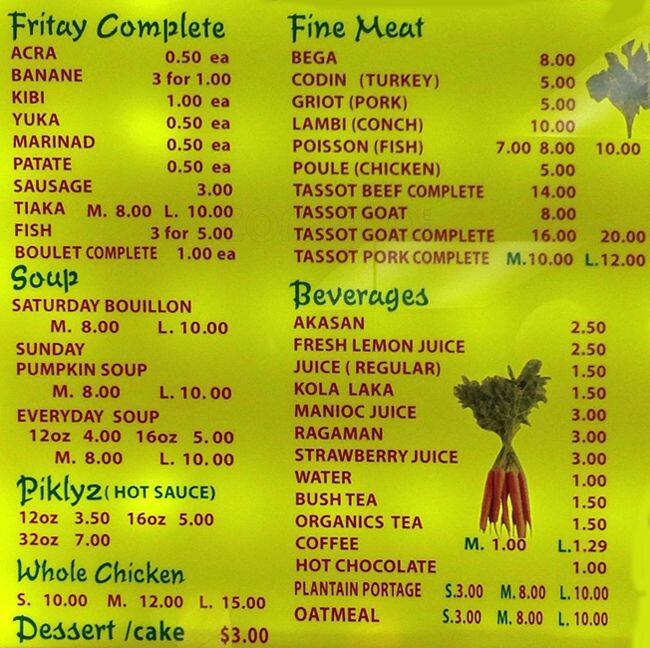 Bebe Fritay Menu, Menu for Bebe Fritay, Flatbush, New York City ...