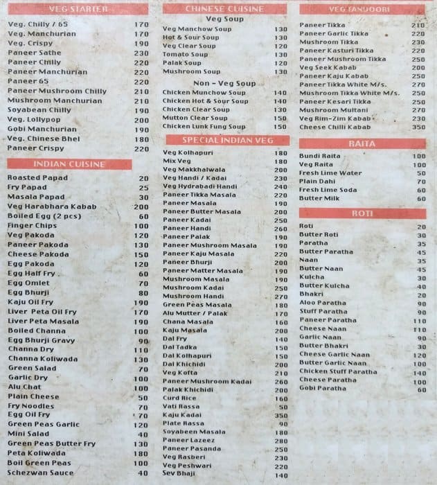 Hotel Sai Mahadev Menu, Menu for Hotel Sai Mahadev, Kalyan, Thane - Zomato