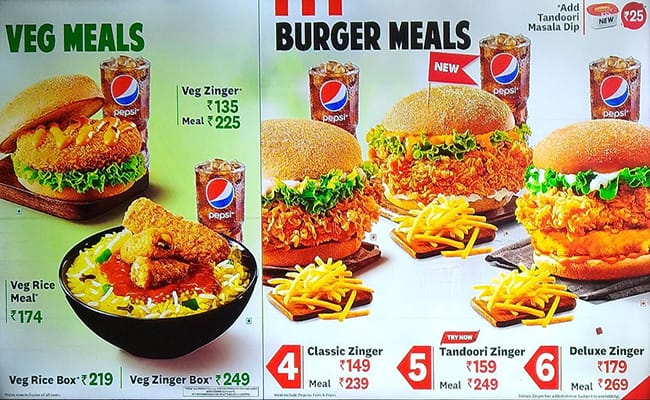 Menu at KFC, Bengaluru, Gopalan Arch Mall
