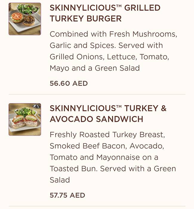 Menu at The Cheesecake Factory restaurant, Abu Dhabi, Yas Mall