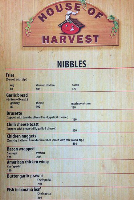 Menu at House Of Harvest, Bengaluru, 444
