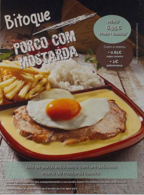 Menu em O Seu Bitoque - Alvaláxia, Lisboa