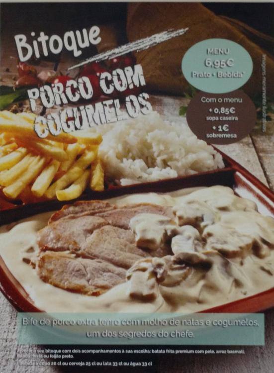 Menu em O Seu Bitoque - Alvaláxia, Lisboa