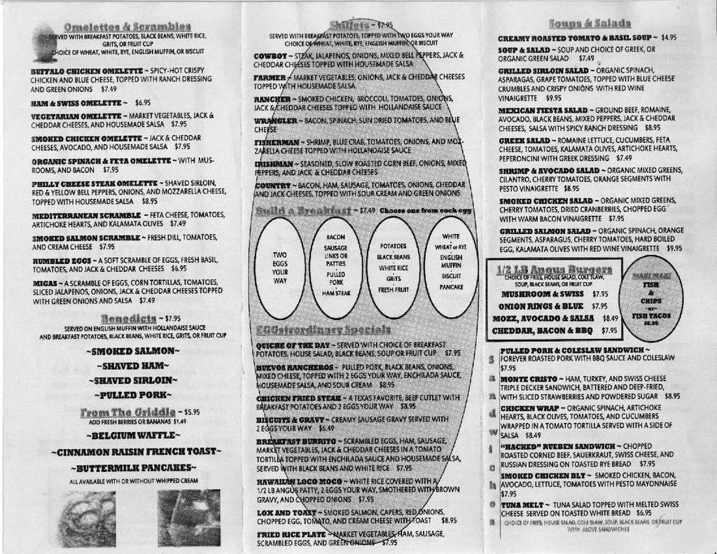 Menu at 105 Cafe, Conroe