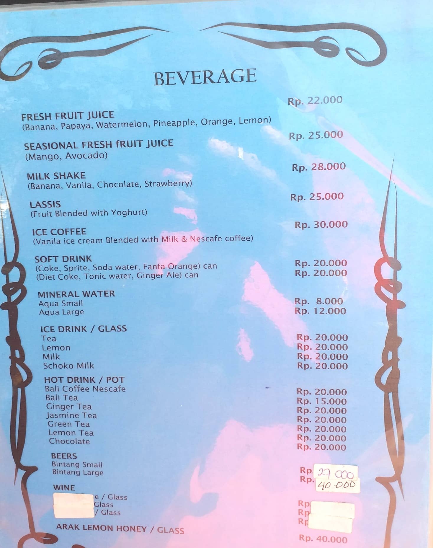 Menu at Asli Amed Restaurant & Bar, Purwakerti