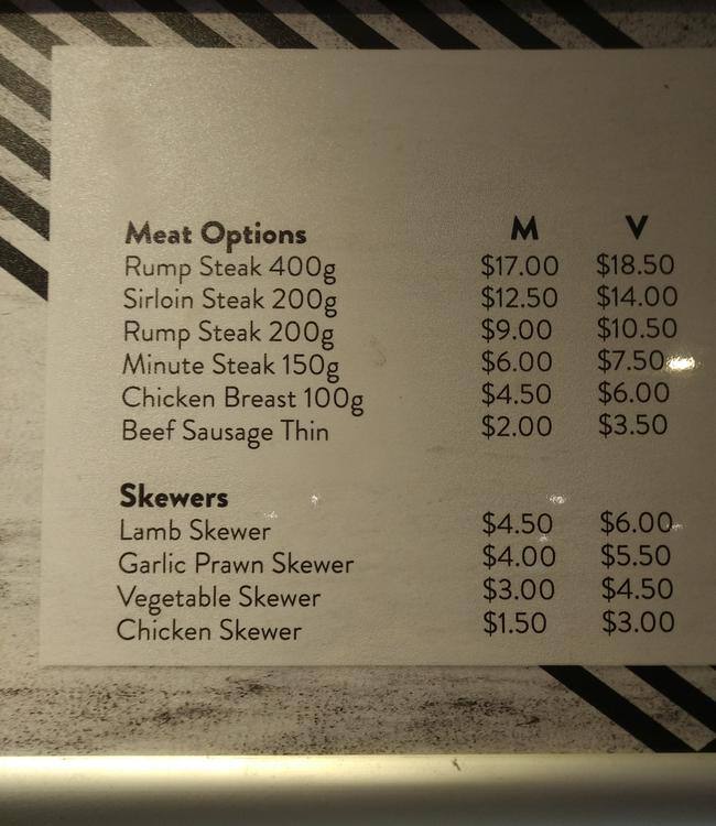 Menu at TC's Bar, Penrith, 123 Mulgoa Rd