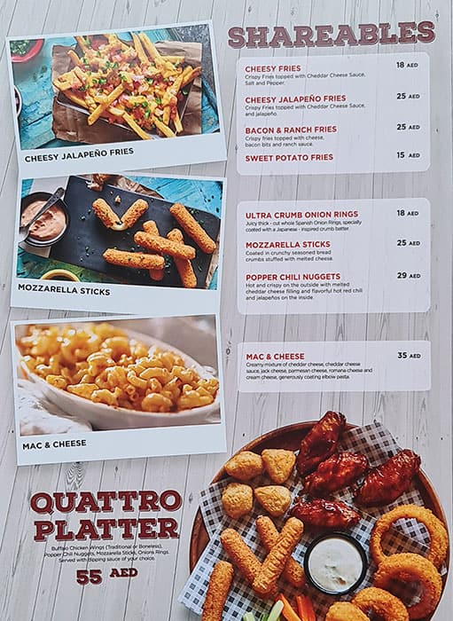 Menu at Food Hall at Al Areesh restaurant, Dubai