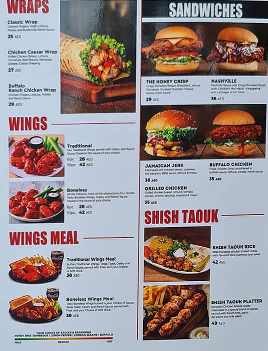 Menu at Food Hall at Al Areesh restaurant, Dubai