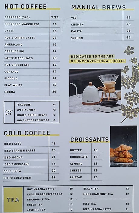 Menu at Food Hall at Al Areesh restaurant, Dubai