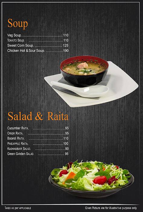 Menu at Fire Sticks, Ranchi