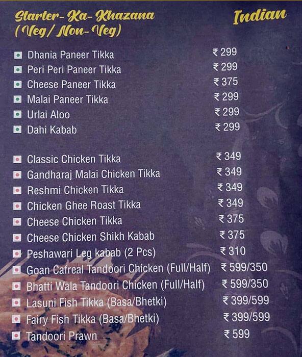 Menu of Flavors, Chinar Park, Kolkata