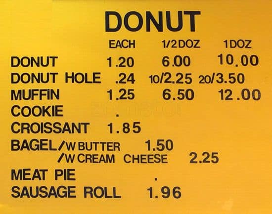 Menu at Gourmet Donuts & Coffee cafe, Langley Township