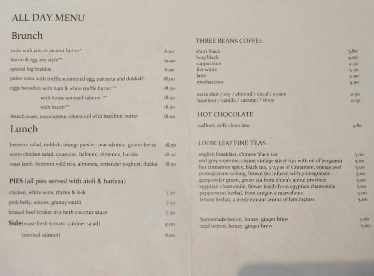 Lorne Street Larder Menu, Menu for Lorne Street Larder, Lorne Street ...