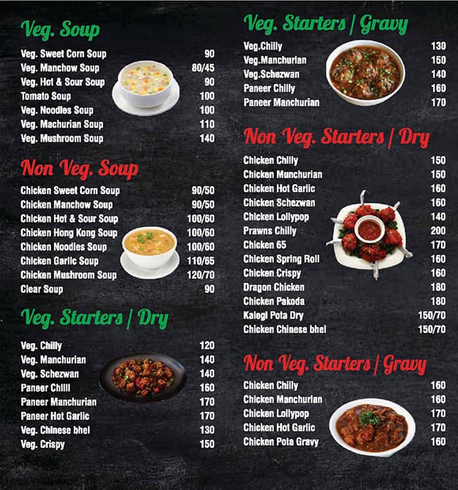Menu at Baba Chinese corner Restaurant hotel, Mumbai