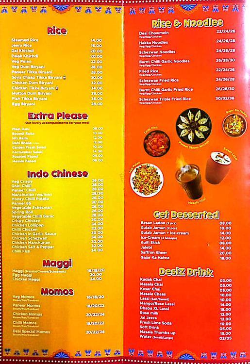 Menu of Dhaba & Co., Dubai Silicon Oasis (DSO), Dubai