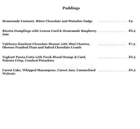 Menu at Salt Yard pub & bar, London