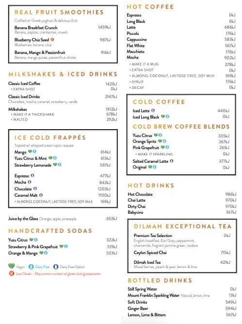 Menu at The Coffee Club, Nundah, Shop 7