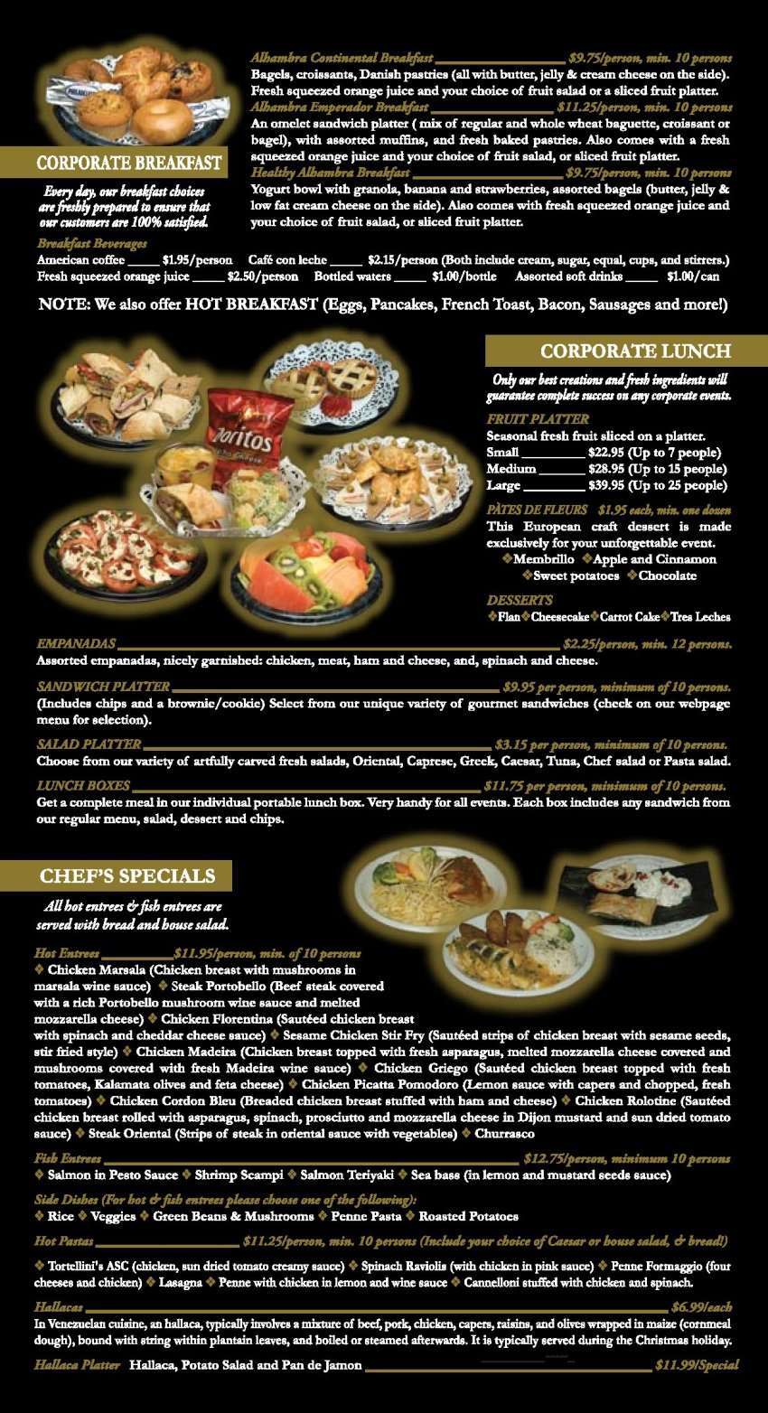 Menu at Alhambra Station Cafe, Coral Gables