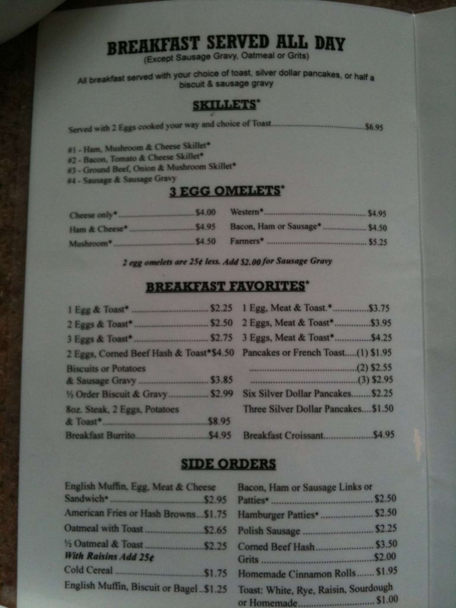 Menu at Country Kettle Cafe, Nashville