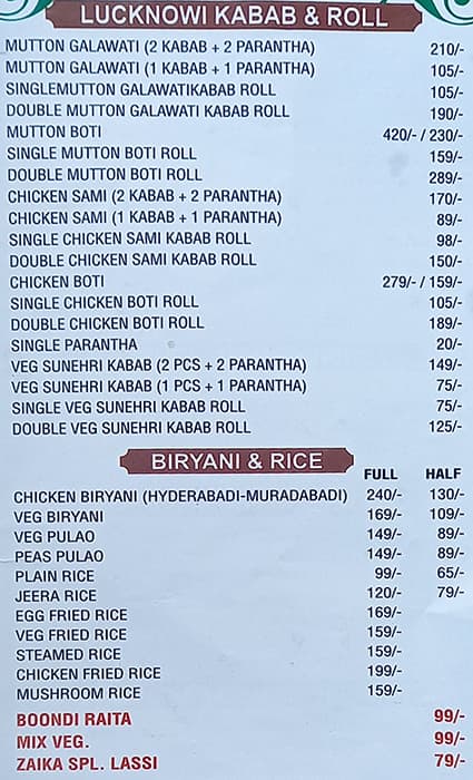 Menu at The Zaika King, Noida, 8