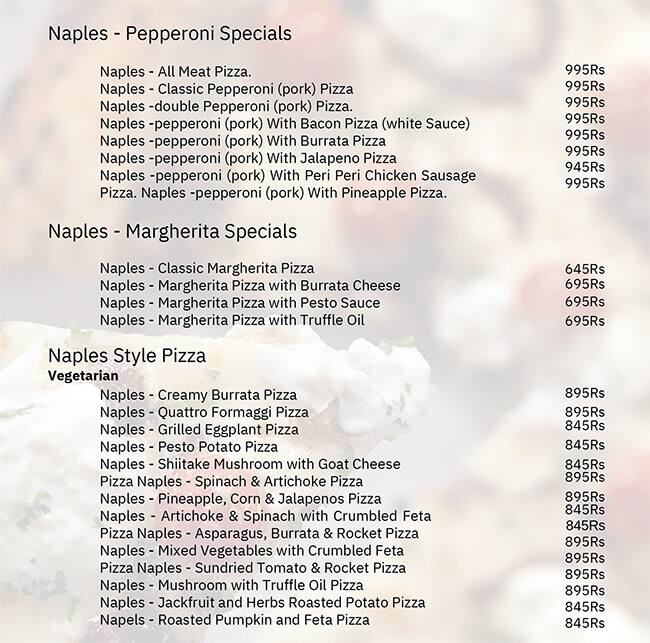 Menu of Nomad Pizza - Traveller Series, Sector 20, Chandigarh