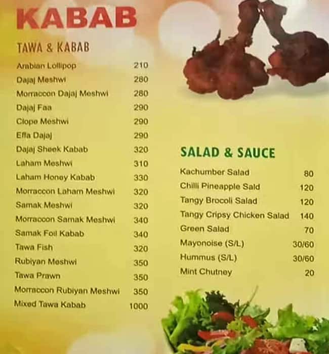 Menu of Al Beck, Ambattur, Chennai