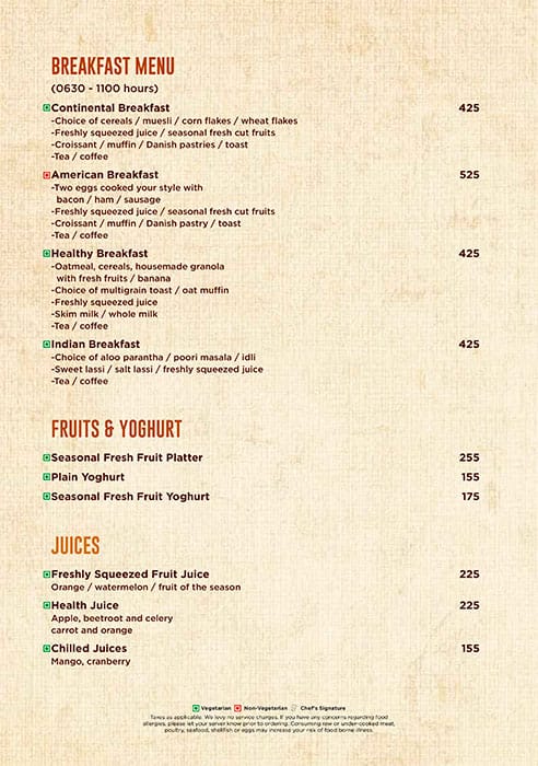 Menu at Madurai Kitchen - Courtyard By Marriott, Madurai, 168