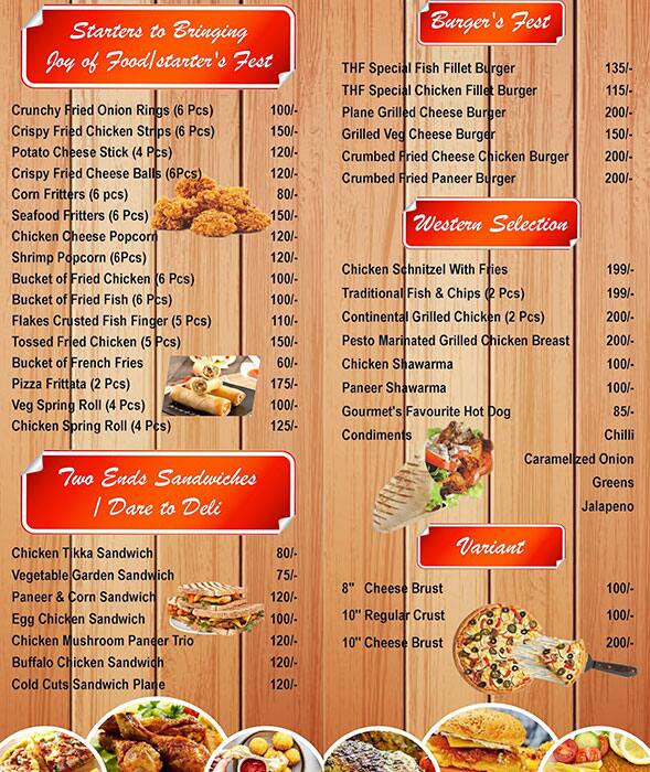 Menu of The Hunger Fast, Chandannagar, Kolkata