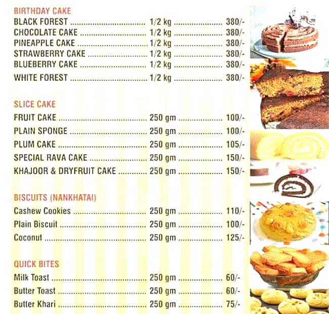 Menu of Bangalore Iyangar Bakery, Badlapur, Thane