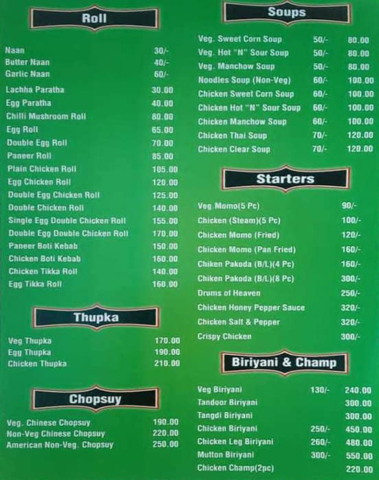 Menu of Foods Day, Sahid Nagar, Bhubaneshwar