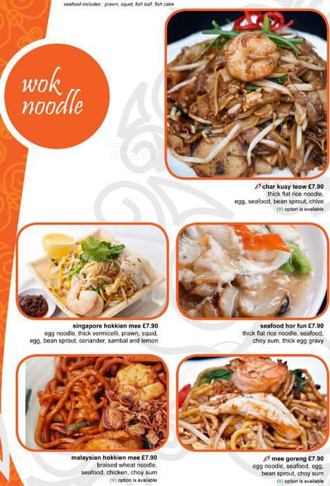 Menu at Rasa Sayang restaurant, London, 15 Frith St