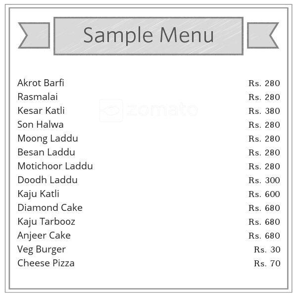 Sharma Sweets Menu, Menu for Sharma Sweets, Mansarovar, Jaipur - Zomato