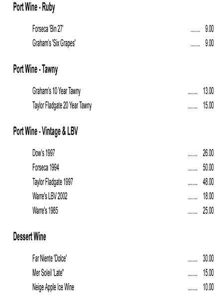 Menu at Chamberlain's Steak & Chop House pub & bar, Dallas, Belt Line Rd