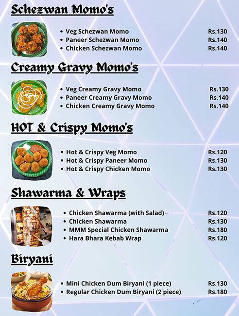 Menu at Melting Momo & Shawarma (MMS), Hyderabad