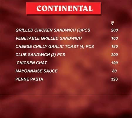 Menu at New Cathay Restaurant and Bar, Kolkata, GRAND HOTEL ARCADE