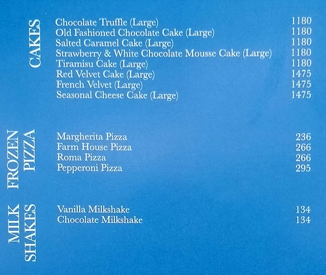 Menu at French Loaf, Chennai, 68